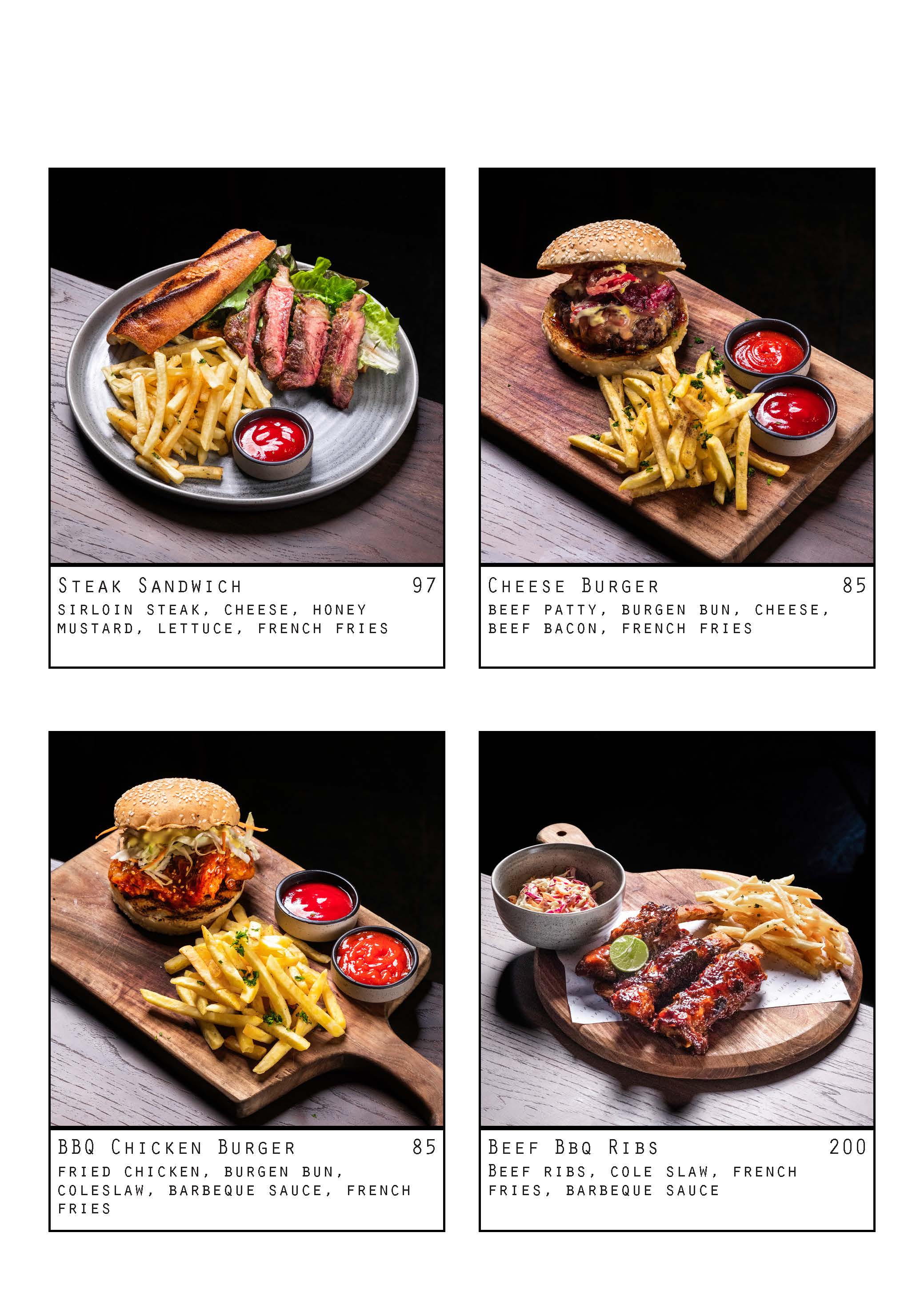 Outpost Menu - Park 5 Hotel