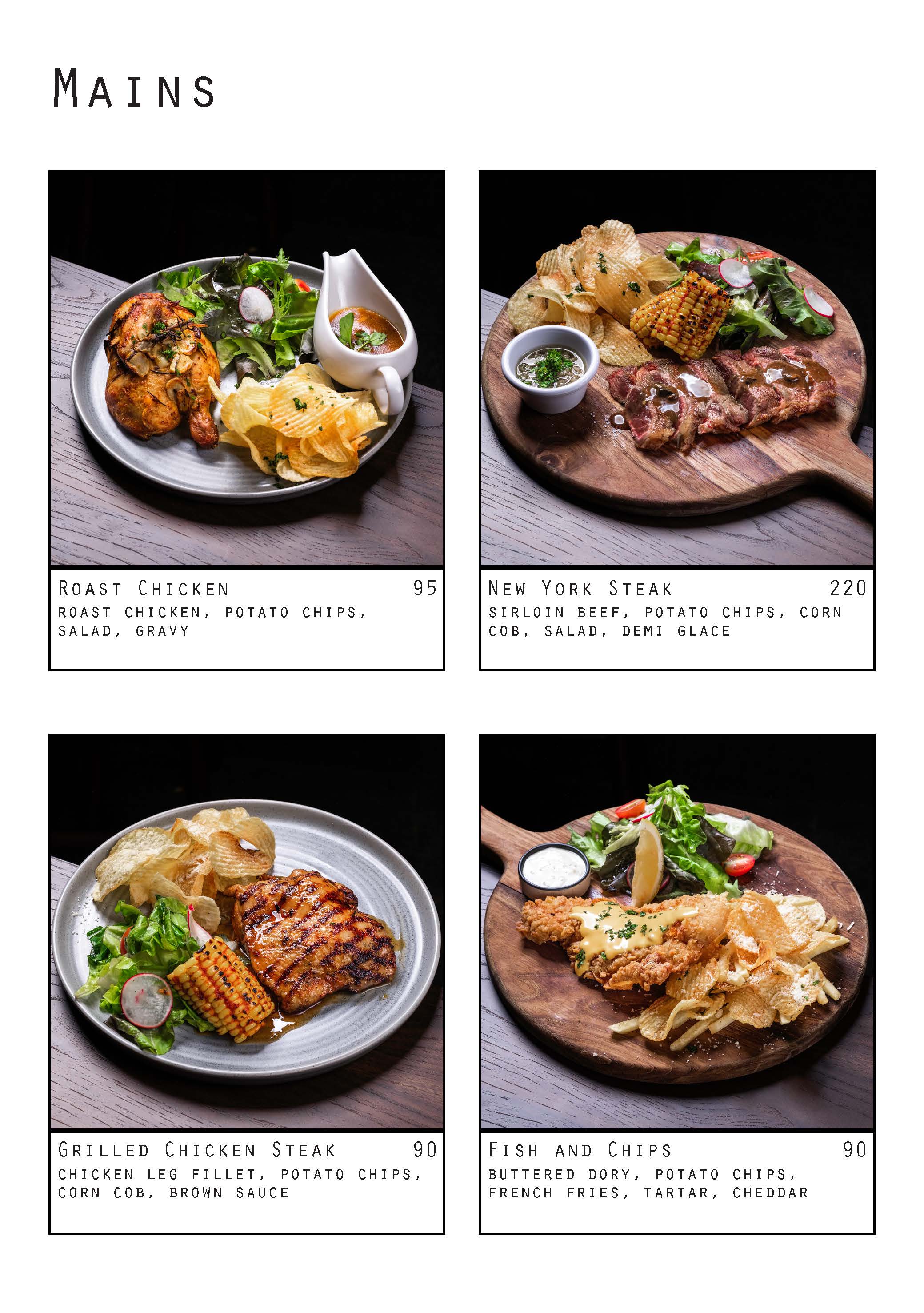 Outpost Menu - Park 5 Hotel