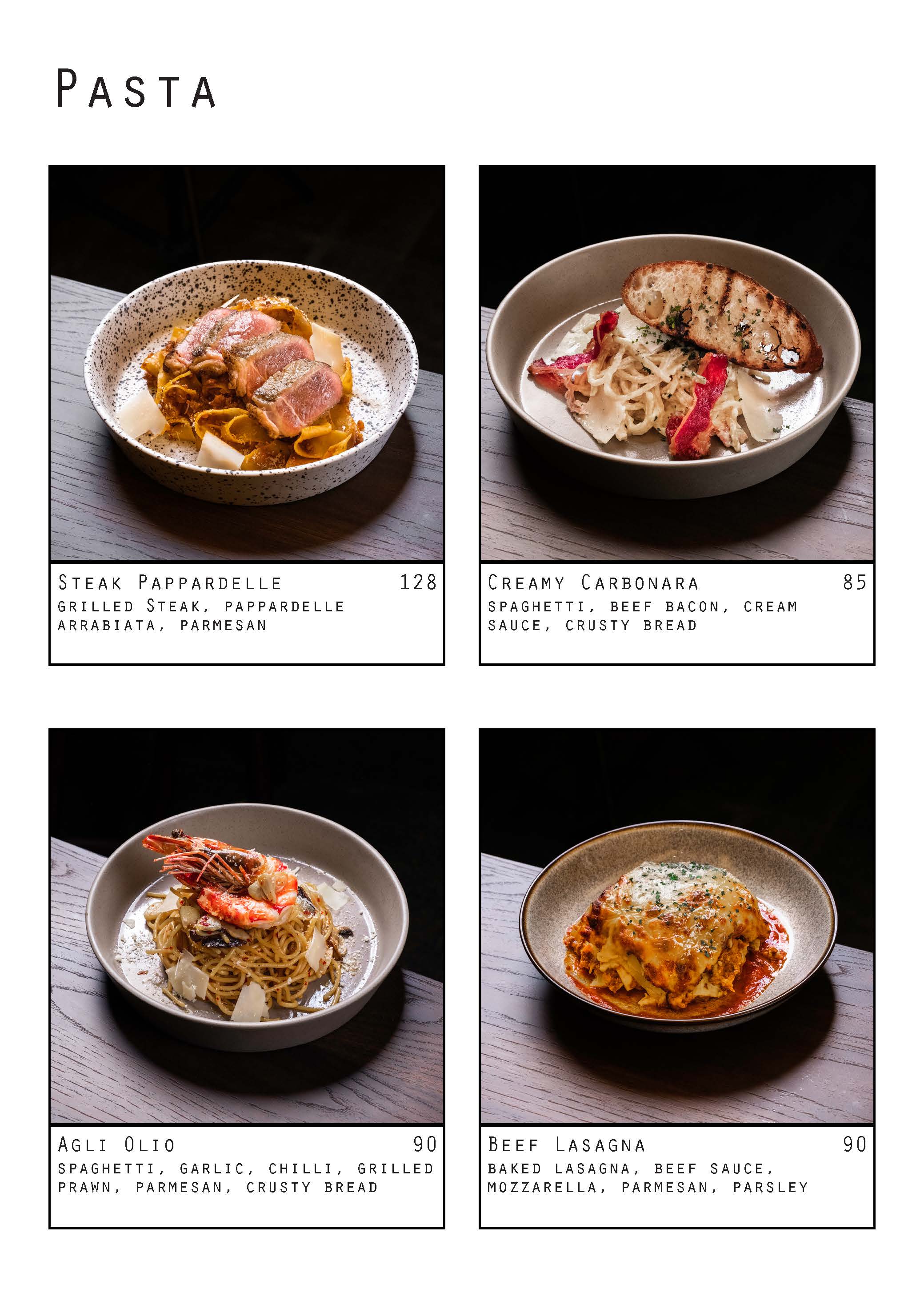 Outpost Menu - Park 5 Hotel